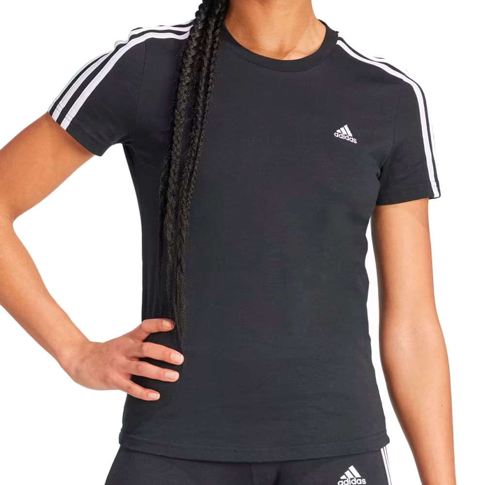 Remera Training Adidas loungewear essentials 3 tiras Ng Bn Mj - Los ...